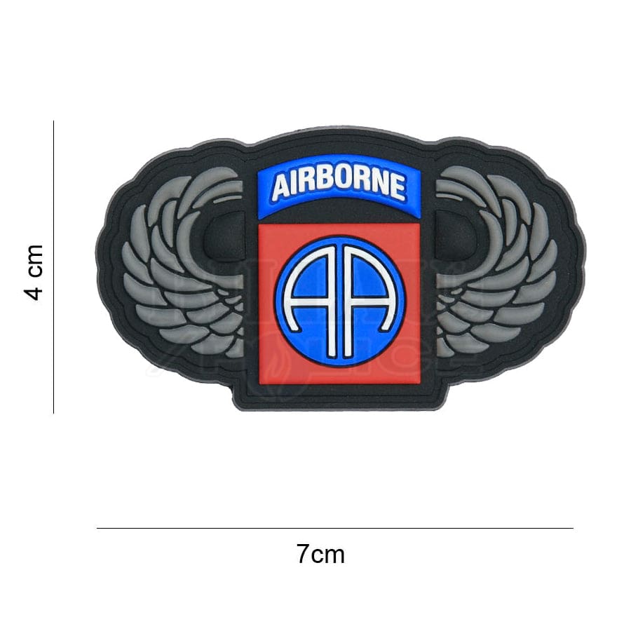 Patch PVC 3D 82nd Airborne Silver Wings – Billau Armes Tournai