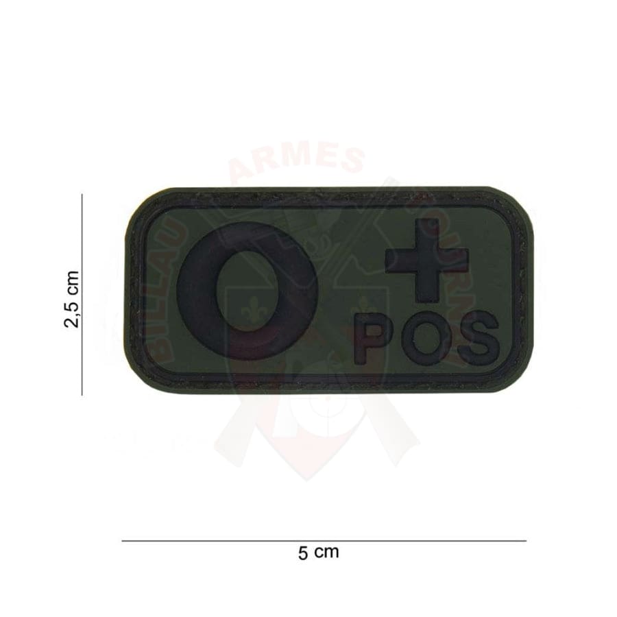 Patch PVC 3D BloodType O POS OD – Billau Armes Tournai