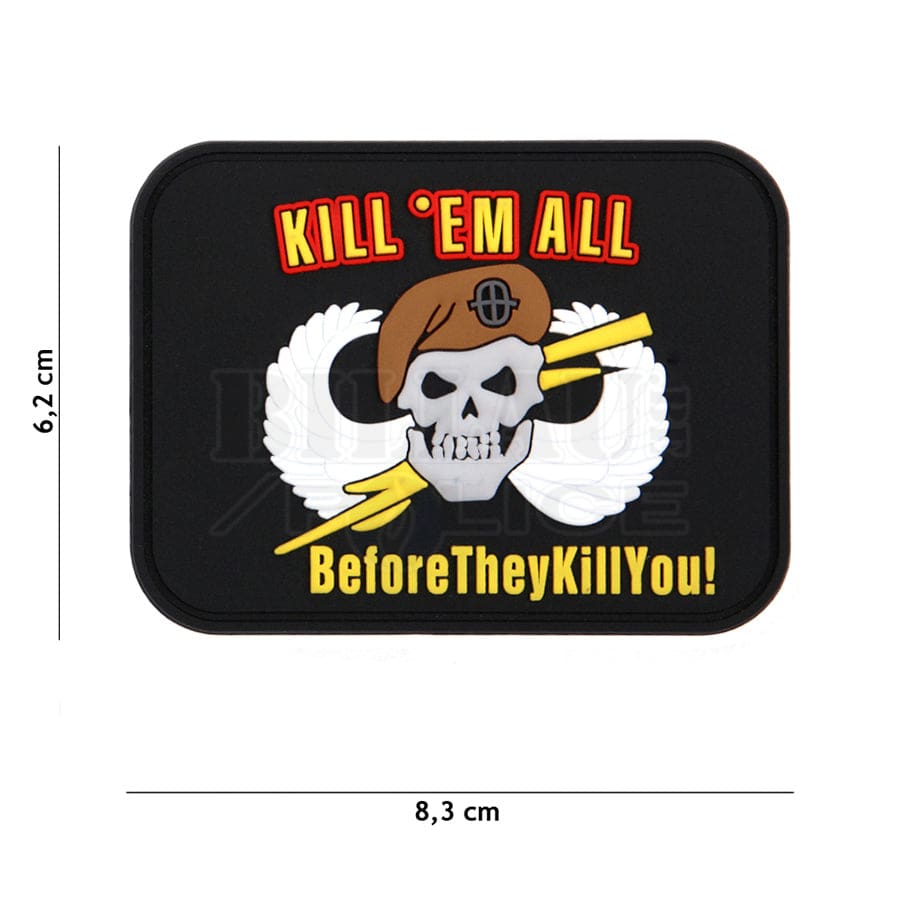Patch PVC 3D Kill'Em All – Billau Armes Tournai
