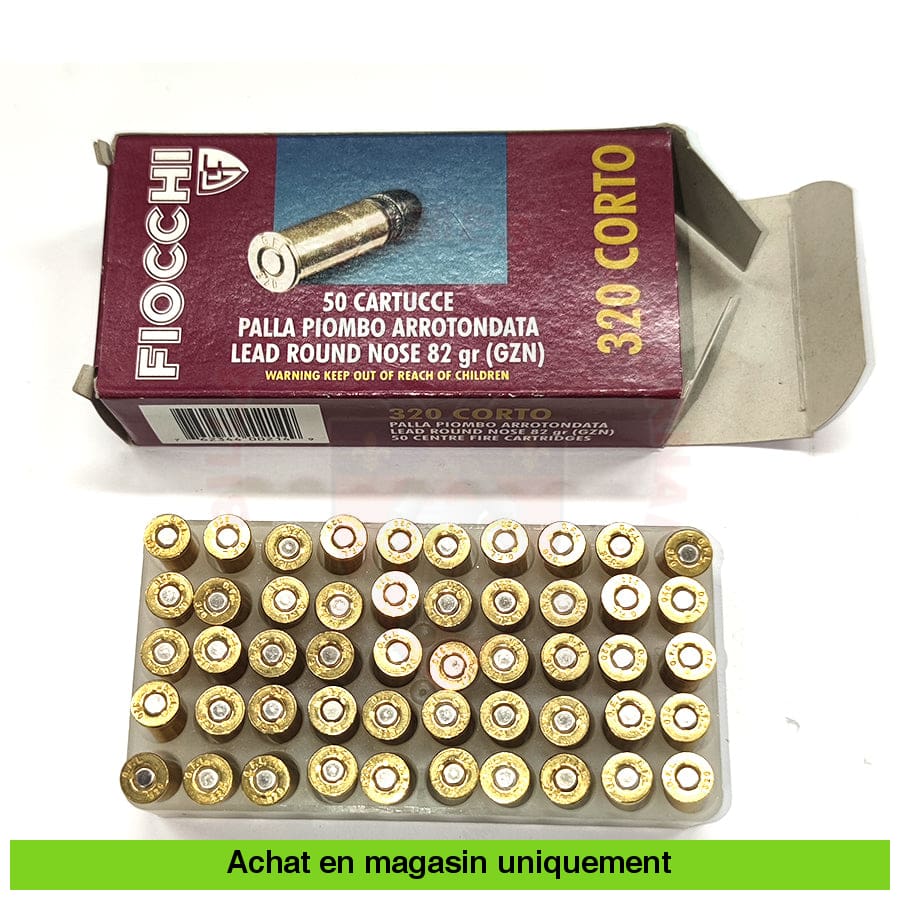 Boite de 50 cartouches Fiocchi .320 Court (.320 Short) 82gr LRN ...