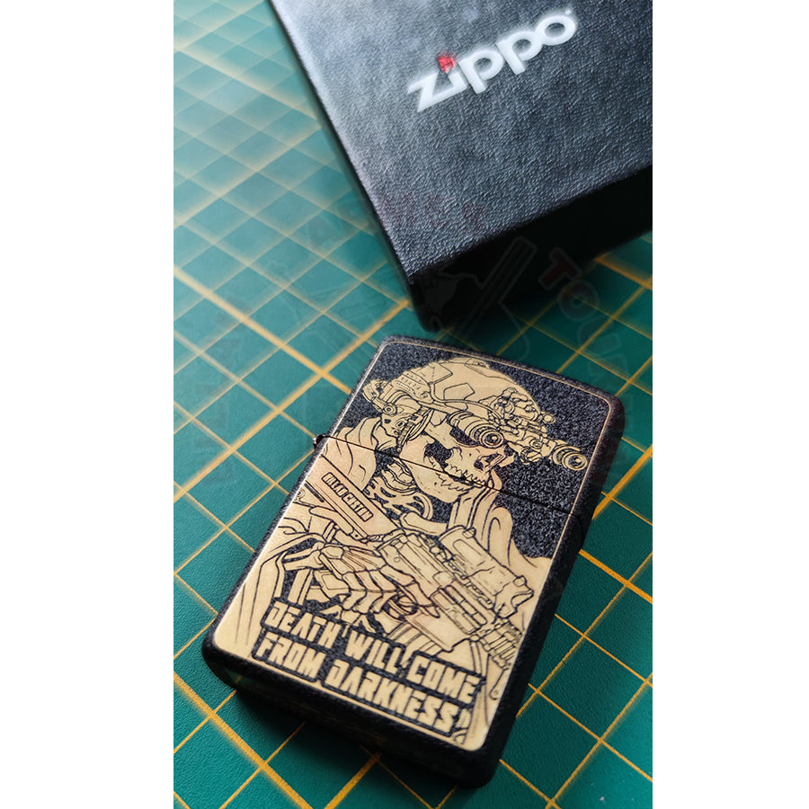 Création thème et Gravure Laser Zippo Thème Special Forces Darkness ...