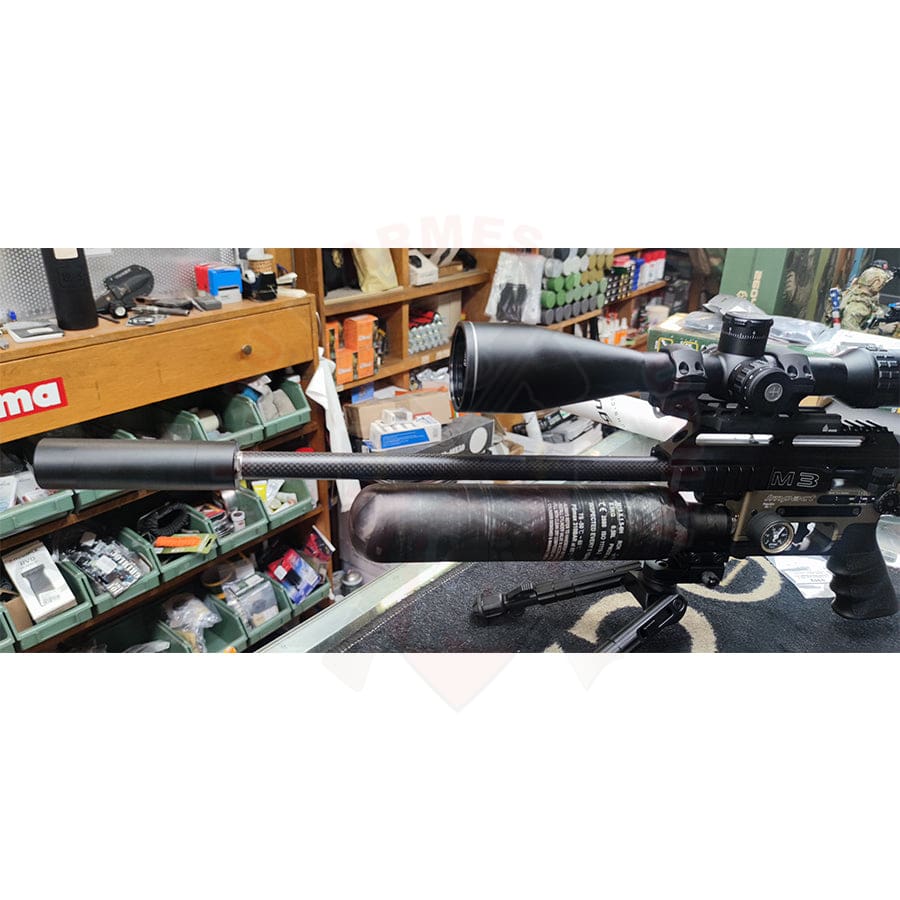 Custom Tensioned Carbon Slug Barrel sur FX Impact M3 Sniper Bronze 7.6 ...