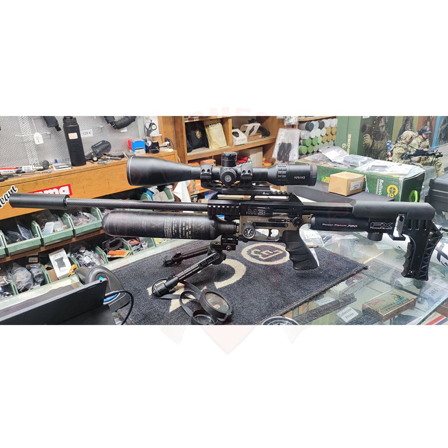 Custom Tensioned Carbon Slug Barrel sur FX Impact M3 Sniper Bronze 7.6 ...