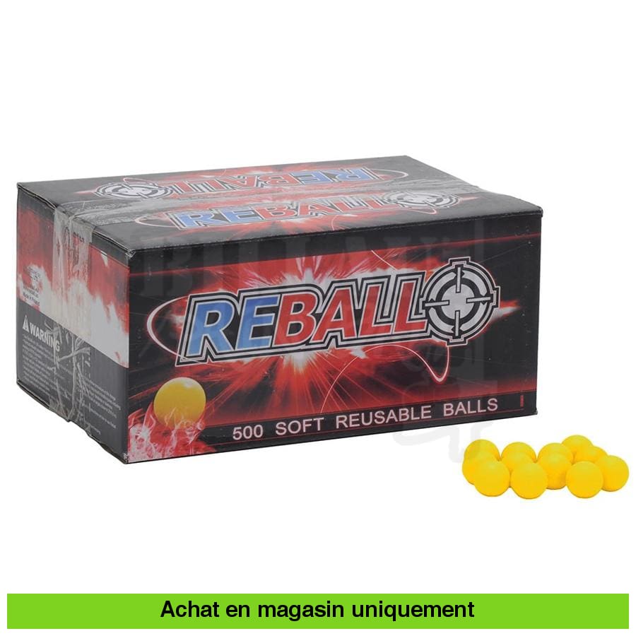 Carton de 500 billes réutilisables cal .68 Reball – Billau Armes Tournai