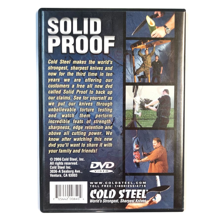 DVD Cold Steel Solid Proof 1 + DVD Bonus Sword Proof – Billau Armes Tournai