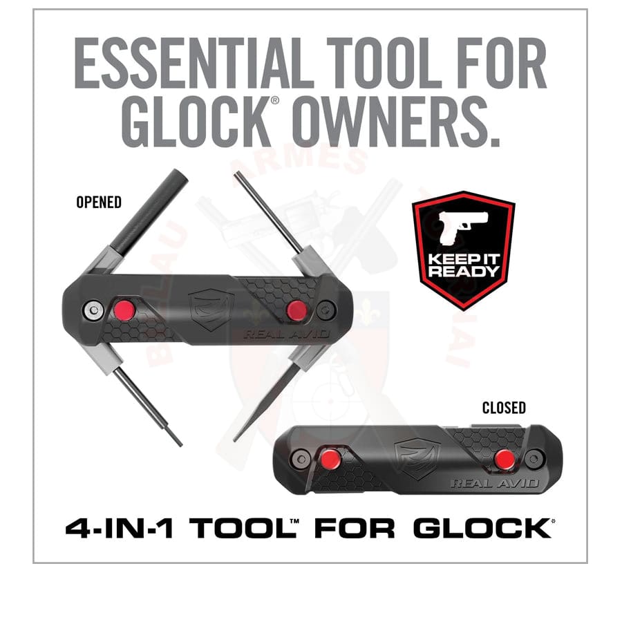Outil Multi-Fonctions Real Avid Glock 4 en 1 – Billau Armes Tournai