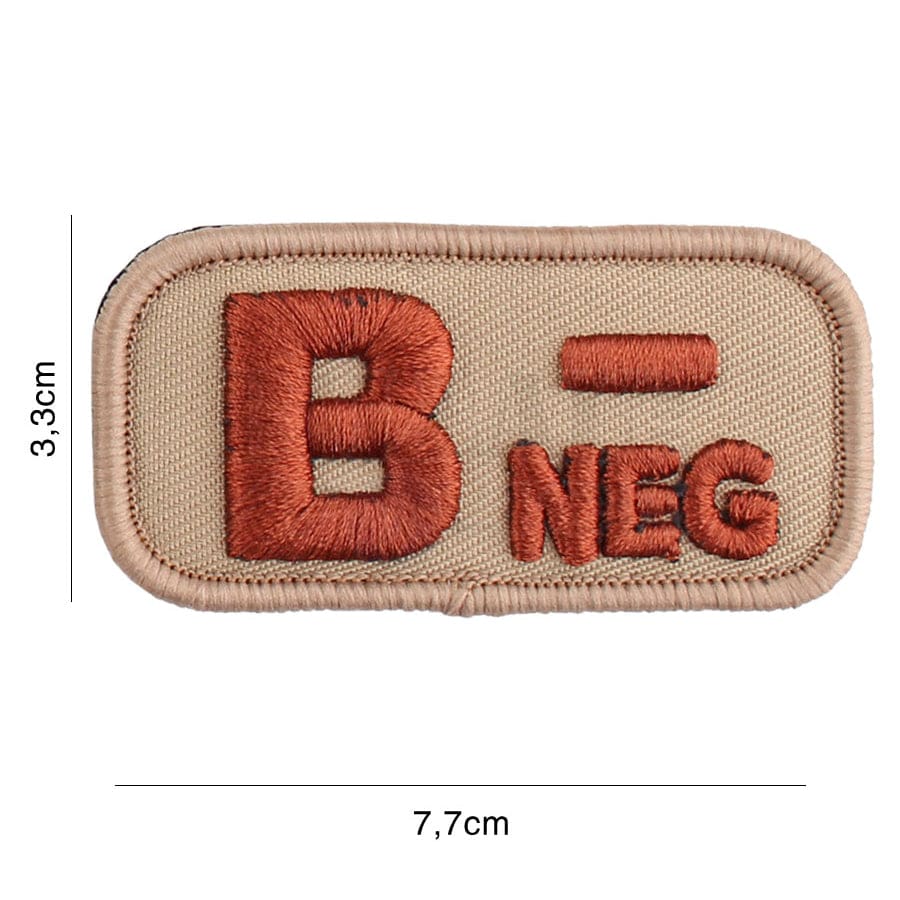 Patch Brodé Bloodtype B NEG Coyote – Billau Armes Tournai