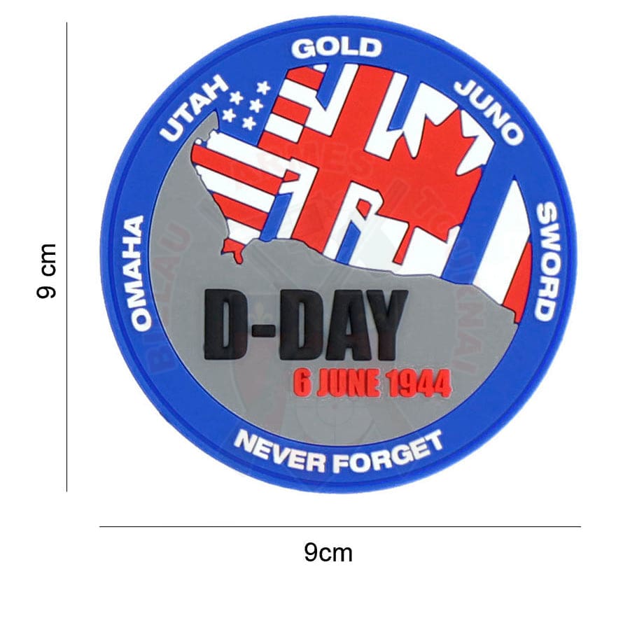 Patch PVC 3D D-Day Never Forget Blue – Billau Armes Tournai