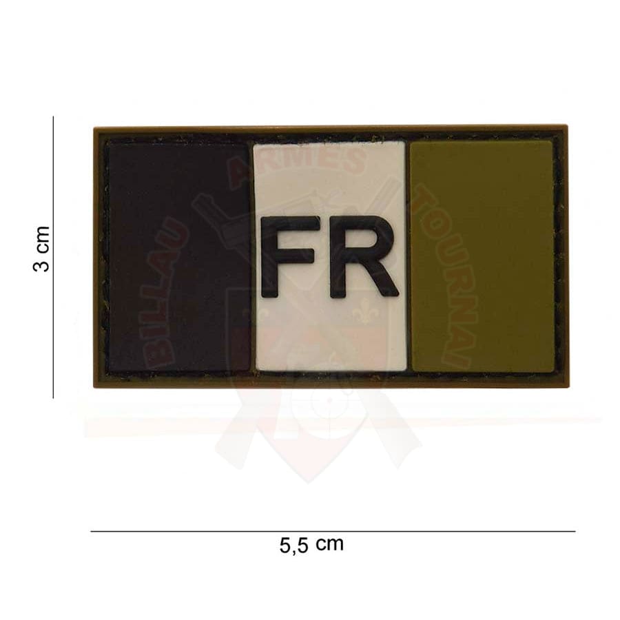 Patch PVC 3D Drapeau France FR Subdued – Billau Armes Tournai